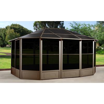 Sojag Inc Korado Caramel-Octagonal Solarium Aluminum with 2 Sliding ...